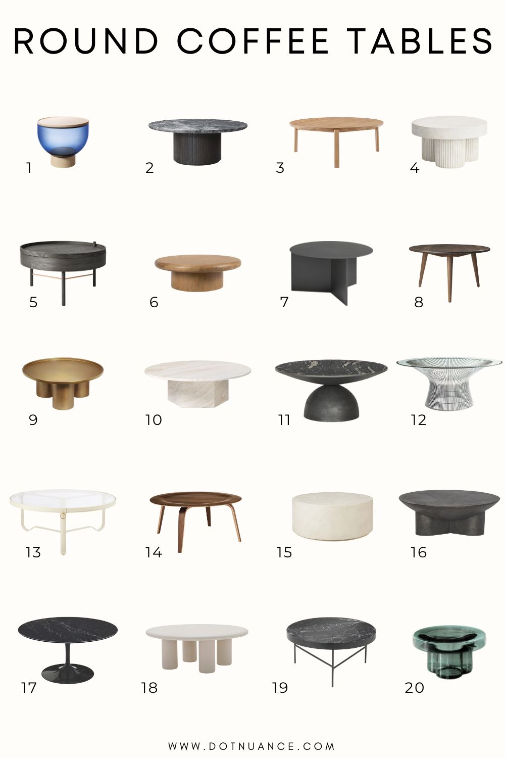 ROUND COFFEE TABLE IDEAS - Dotnuance